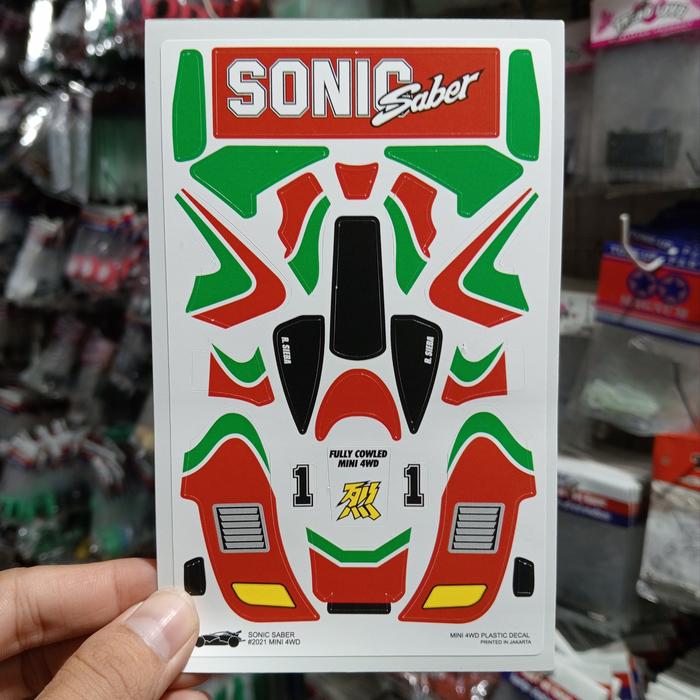 Jual DECAL MINI 4WD SONIC SABER / STICKER TAMIYA SONIC SABER - Jakarta ...