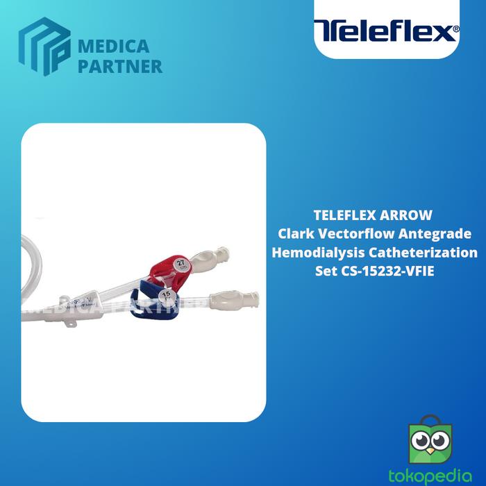 Promo TELEFLEX ARROW Clark Vectorflow Antegrade Hemodialysis Catheterization Set CS-15232-VFIE ...