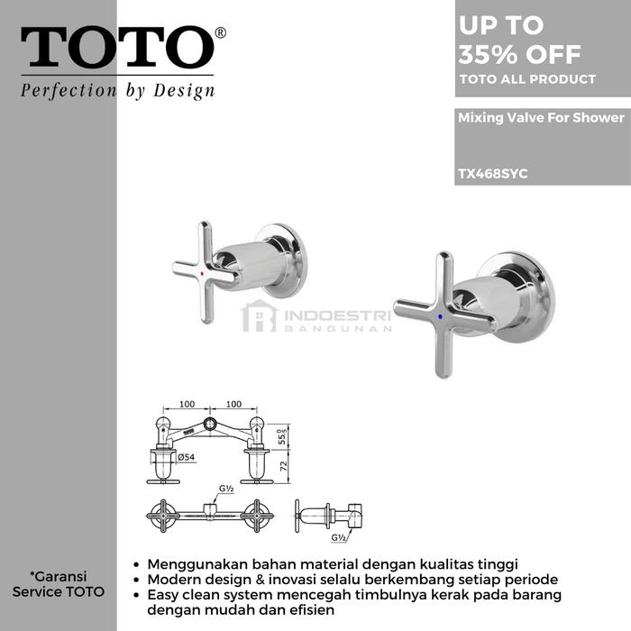 Jual Kran Tanam Mixer TOTO TX468SYC / Mixing Valve For Shower / Kran ...