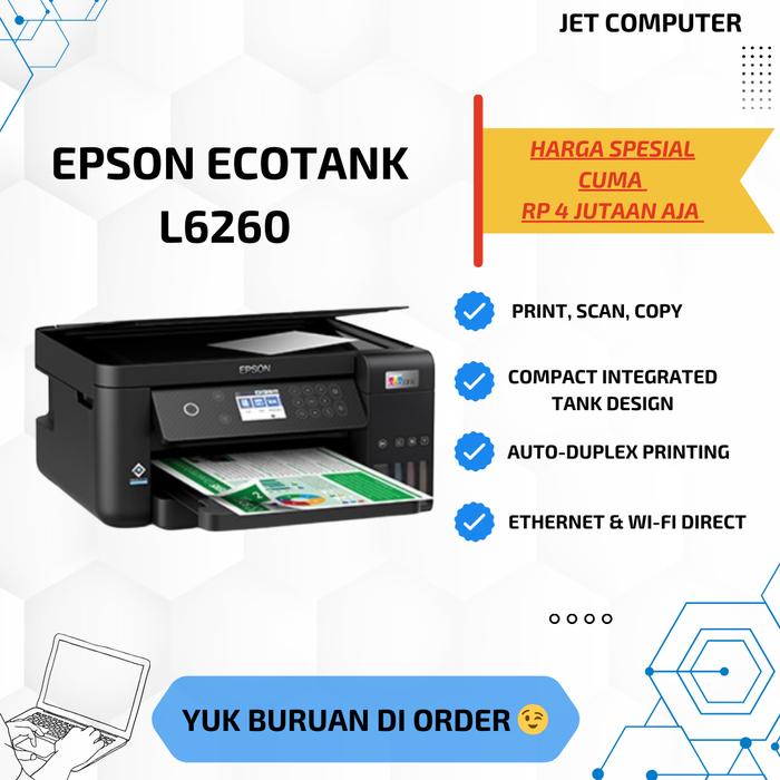 Jual Epson EcoTank L6260 A4 Wi-Fi Duplex All-in-One Ink Tank Printer ...