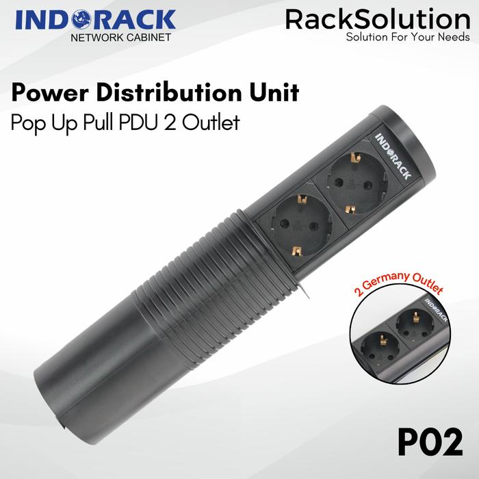Promo INDORACK PDU 2 Outlet Power Socket Stop Kontak Tanam 2 Lubang ...