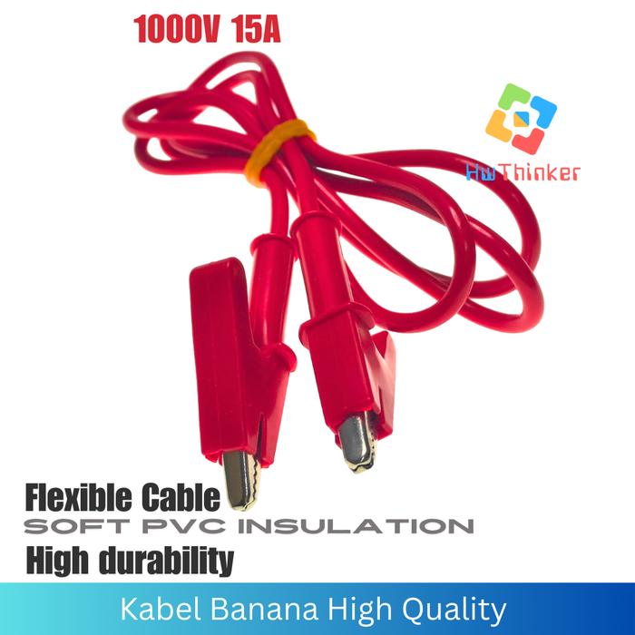 Jual Kabel Capit Buaya Cable klip Alligator Clips Test Lead Probe 4mm ...