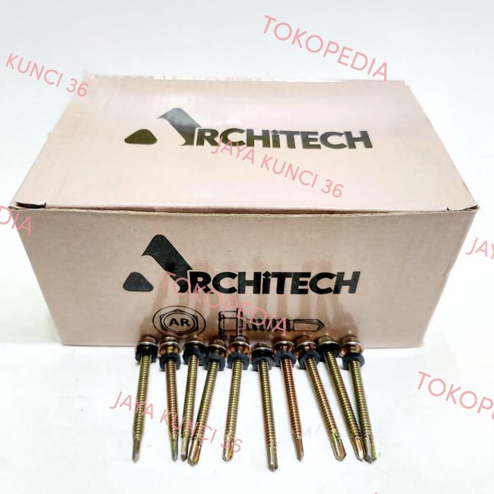 Jual Baut Roofing 12 x 50 Kuning ARCHITECH / Baut Atap Rofing 12x50 5cm ...