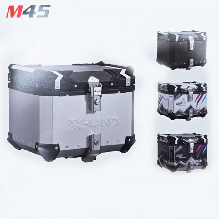 Jual Top Box Motor Pannier Alumunium Impor 45 liter 45L kunci X-LAND ...
