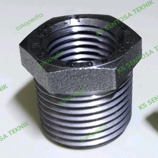 Jual Bushing besi class 3000 NPT drat 11/4" × 1" inch / Vlok ring besi ...