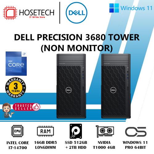Jual PC Dell Precision T3680 MT Tower i7-14700 16GB 512GB+2TB VGA 4GB W11Pro 3YR - NON Monitor ...