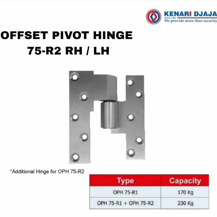 Promo Engsel Pivot KEND OPH 75-R2 US32D RH/LH up to 230kg || Offset ...