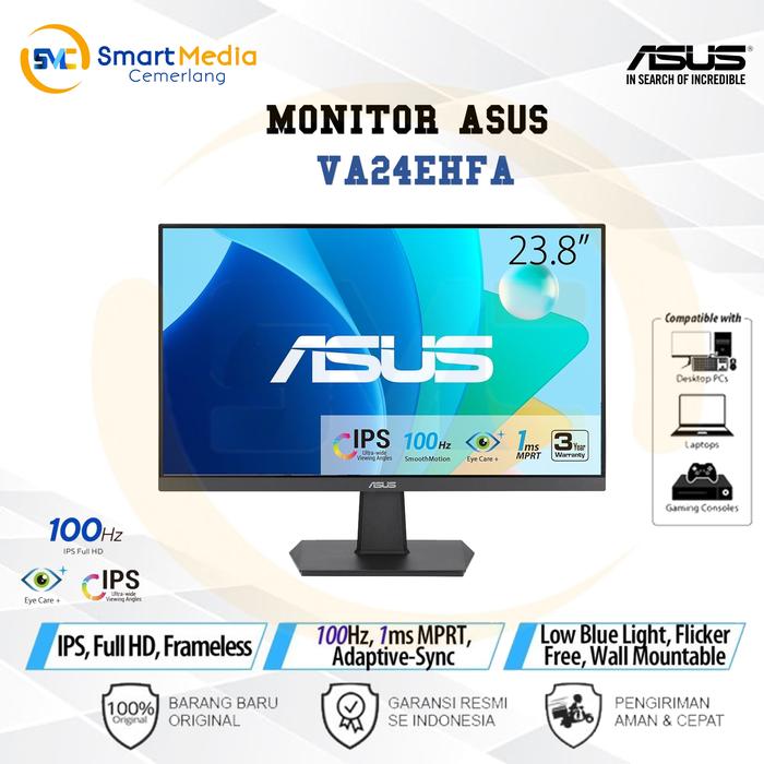 Promo ASUS VA24EHFA 24 Inch Monitor FHD IPS 100Hz 1ms Adaptive-Sync ...
