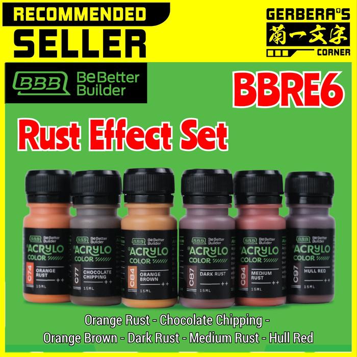 Jual ACRYLO PAINT BBRE6 RUST EFFECT SET - Water Based Cat Kuas Airbrush - Kota Bekasi - Gerbera ...