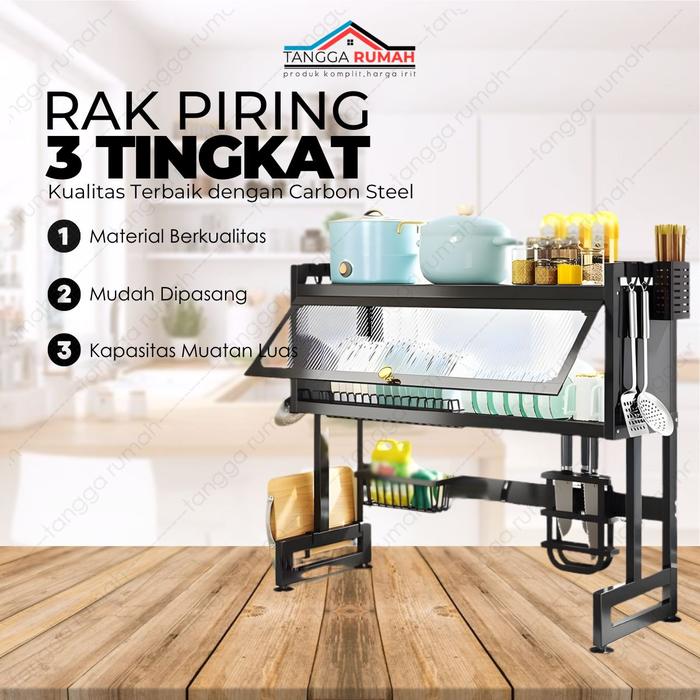 Jual Rak Tempat Gelas Piring & Perabot Dapur Susun Gantung Wastafel ...