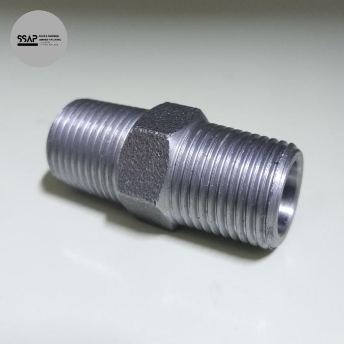 Jual Double Nepel besi NPT Class 3000 ukuran 2" inch / Double nepel ...