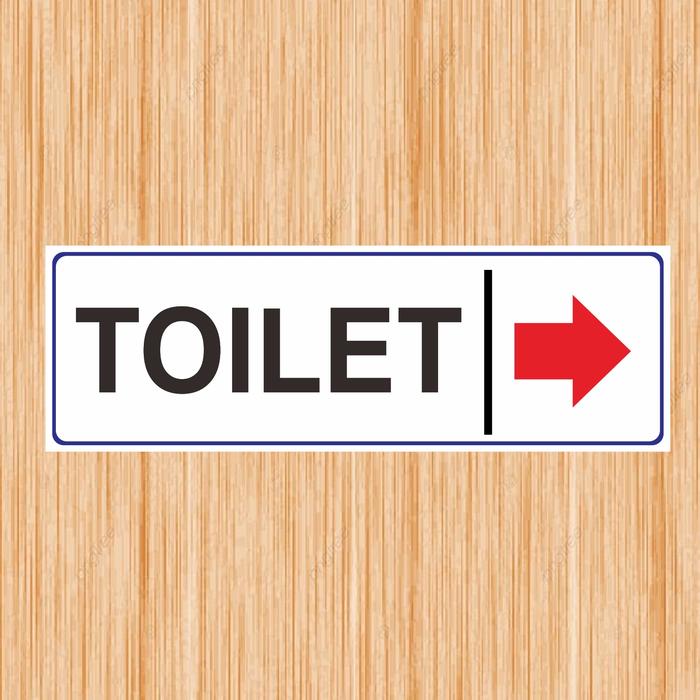 Jual Stiker Vinyl Rambu TOILET / Rambu Arah Toilet / Rambu Toilet Pria ...