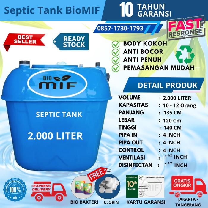 Jual Septic tank bio , biotank, biotech , biomif, 2000 liter - Jakarta ...