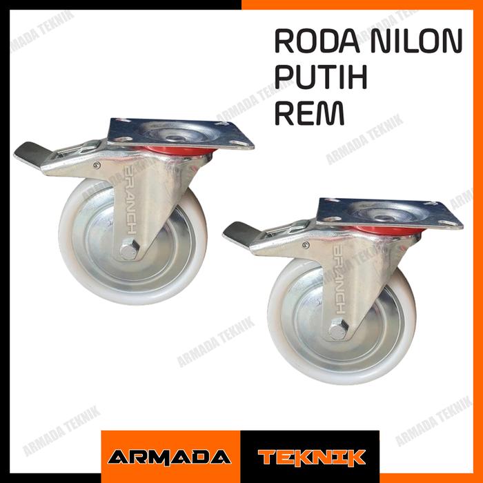 Jual Roda Trolley Nilon Putih 4 Inch Rem Branch - Kota Semarang ...