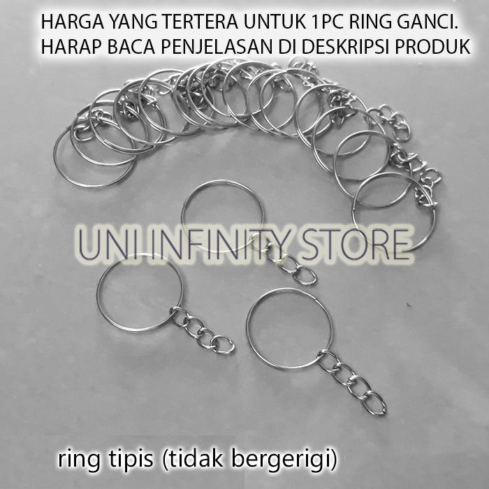 Jual Ring Gantungan Kunci Ganci Gerigi Gelombang Murah termasuk rantai ...
