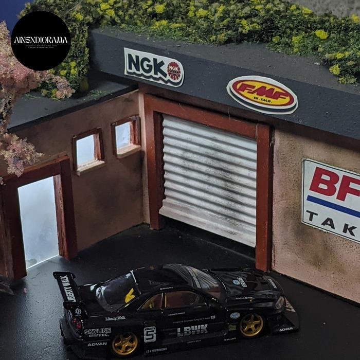 Jual Diorama japan garage , car meet , diecast skala 64 untuk hotwheels ...
