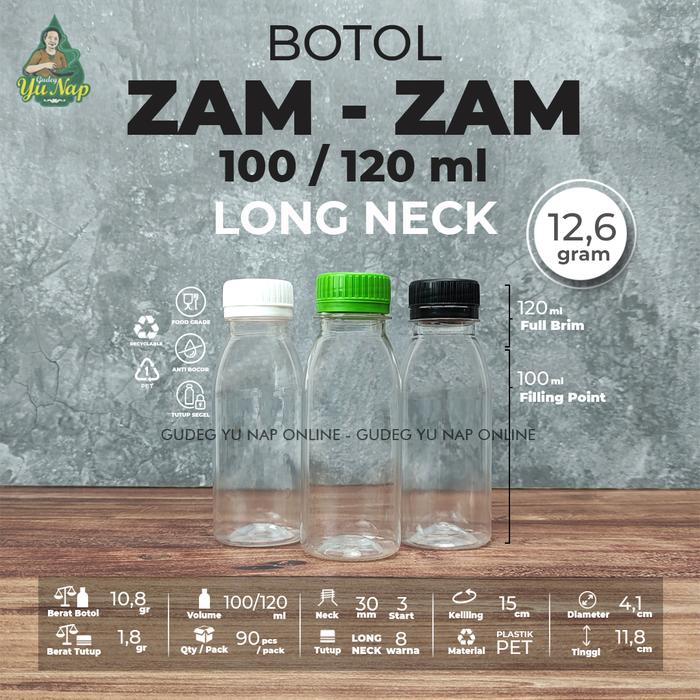 Jual Botol Zam Zam 100 ml - 120 ml / Botol Plastik ZamZam 100ml - 120ml ...