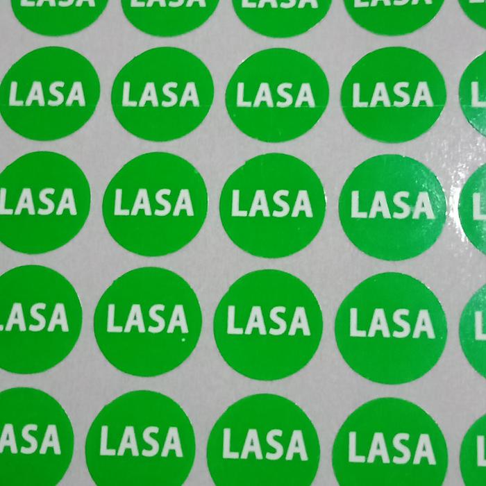 Jual Stiker Lasa Kuning dan Stiker Lasa hijau Diameter 1cm label medis ...