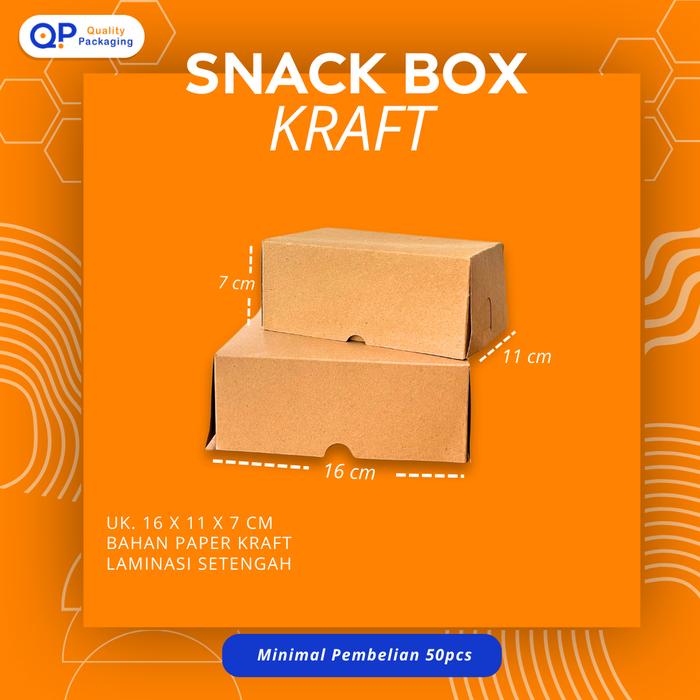 Jual Box Snack Polos Kraft Coklat S +laminasi Fried Chicken Kemasan ...
