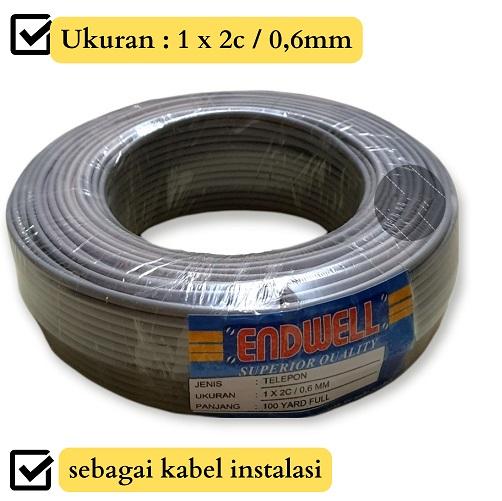 Jual Kabel Telepon 2C / PVC 2 pair isi 100 yard kabel telpon 2 C ...