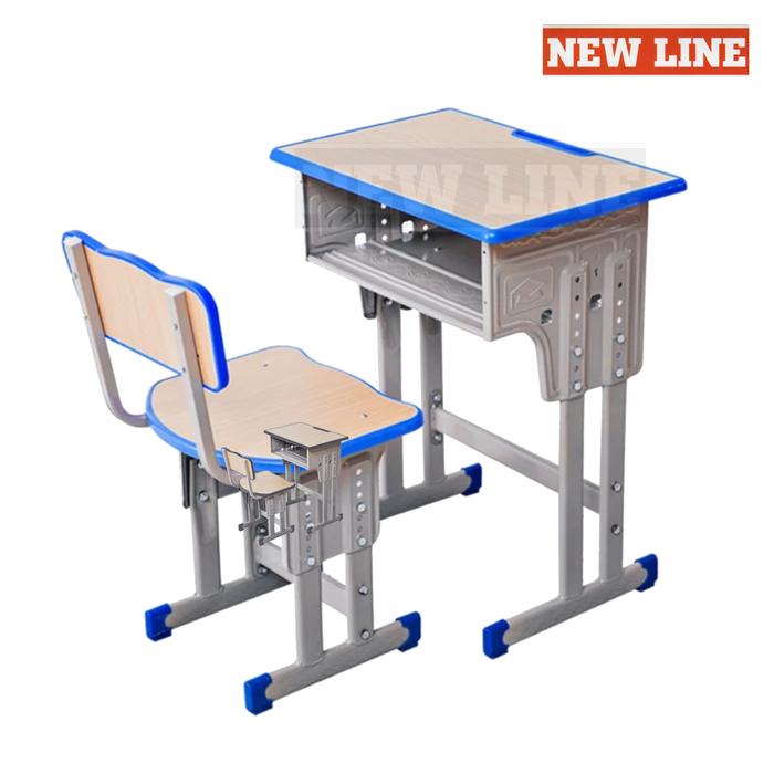 Jual New Line - Meja Siswa Wooden Biru / Bangku Sekolah Satu Set / Meja ...