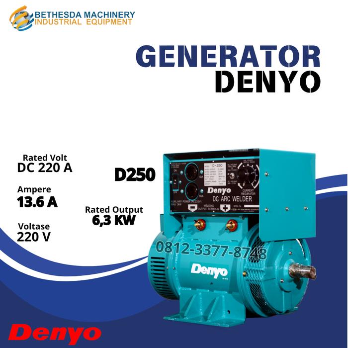 Jual Generator Las Listrik Denyo 1 Phase D250 Ampere / Mesin Welding ...
