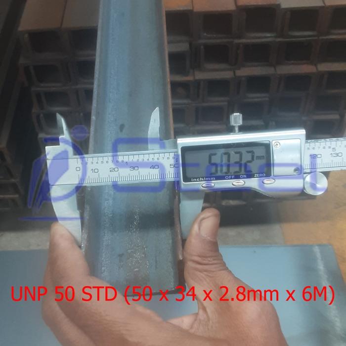 Jual Besi UNP 50 (48 x 32 x 2.3mm 4.8mm) | Kanal U | U-Channel - UNP 50 ...