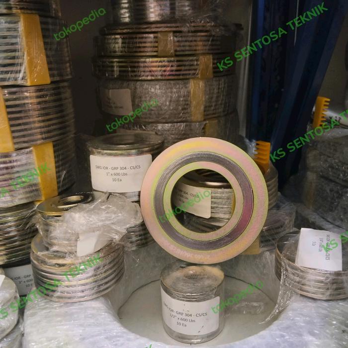 Jual Swg Ansi 600 Carbon Steel 1" inch/ Spiral Wound Gasket CS #600 ...