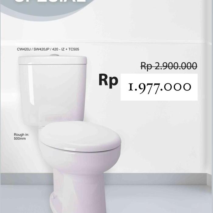 Jual Closet duduk TOTO promo CW420 kloset duduk tutup standard ...