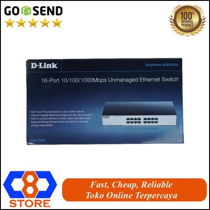 Jual switch gigabit 1000mbps 16 port dlink dgs-1016c besi garansi resmi ...
