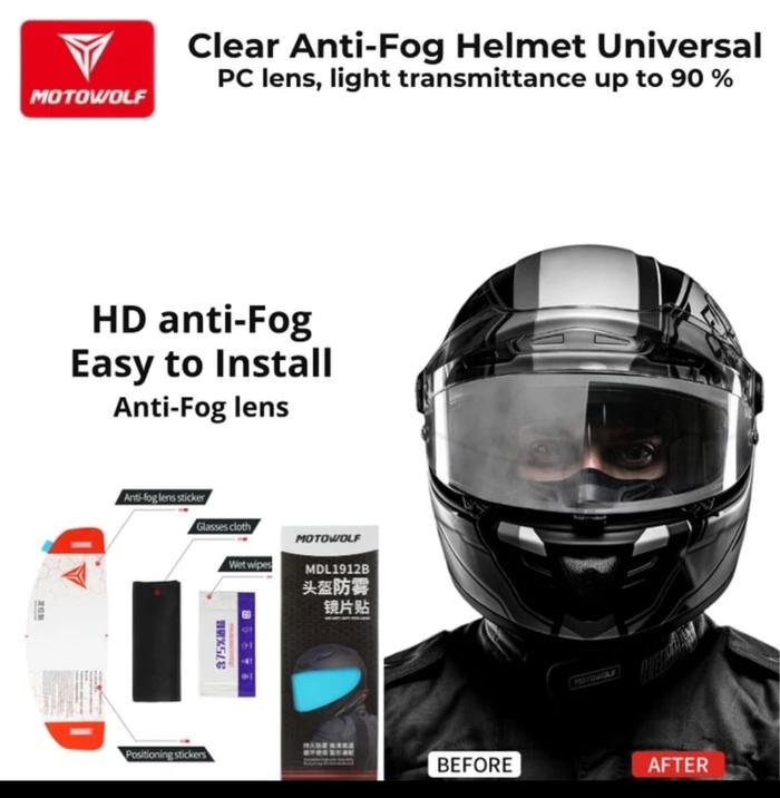 Jual Motowolf Anti Fog Helm Pinlock Anti Embun Helm Universal Helmet ...