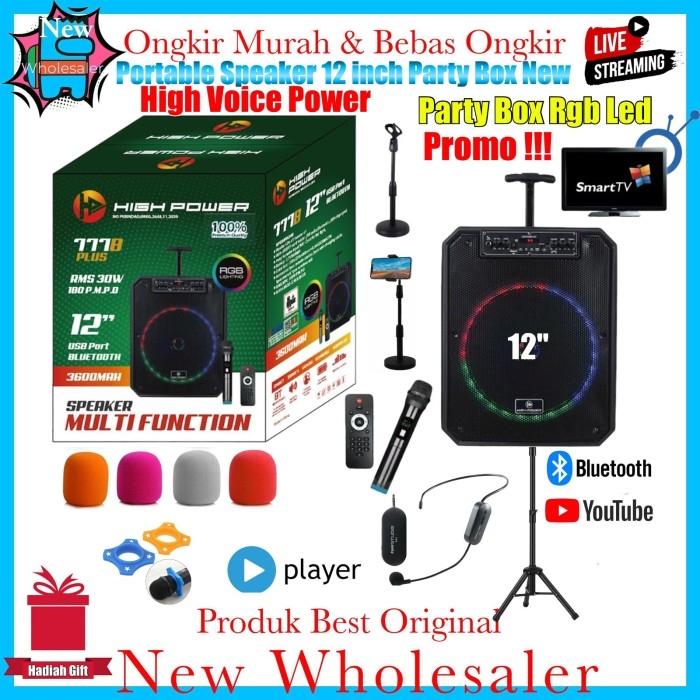 Jual Speaker Portable 12 inch Party box new high voice Power 777 B plus ...