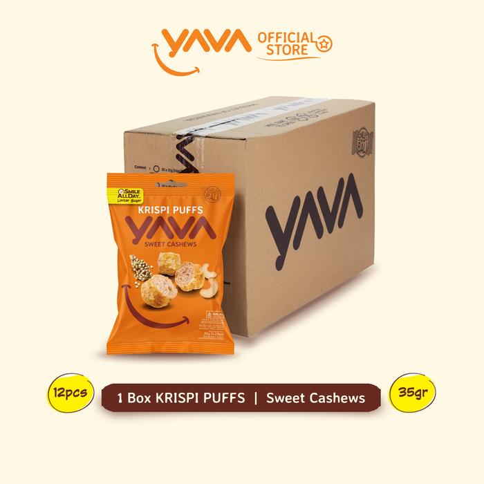 Promo YAVA Carton Pack Krispi Puffs Sweet Cashews (12 x 35g) - Jakarta Timur - YAVA Official ...