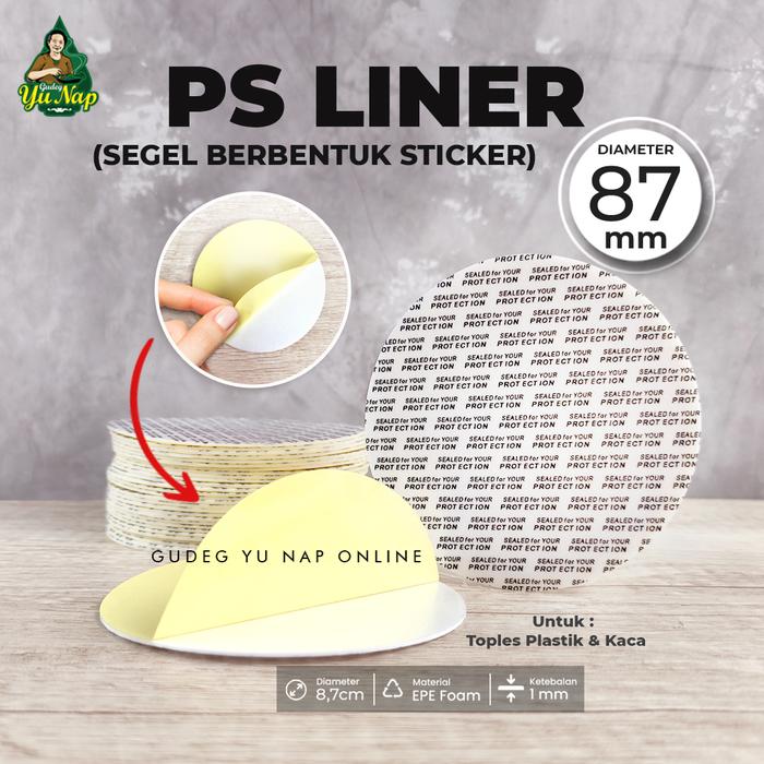 Jual PS Liner 87mm (DENGAN PEREKAT) - Foam Seal Segel Toples Plastik ...