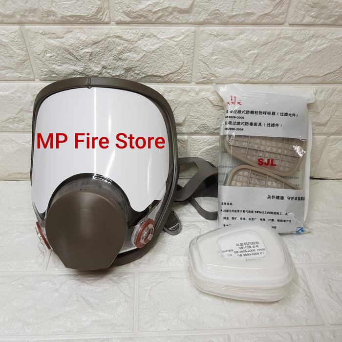 Jual MASKER FULL FACE MASK GAS RESPIRATOR AMONIA ACID DUST DEBU PEMADAM ...
