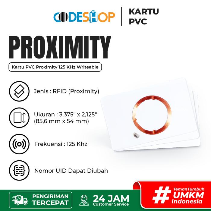 Jual Kartu RFID Proximity 125 Khz Writeable Kartu Access Door ID Card ...