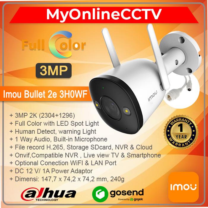 Promo Imou Bullet 2E 3MP 5MP Wireless Full Color Night IP Camera ...