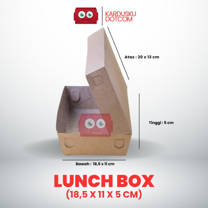 Jual Kotak Makan Kertas Kraft / Paper Lunchbox / Kotak Nasi size L ...