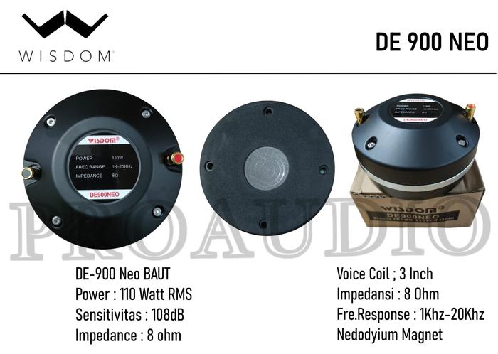 Jual Tweeter/ Driver Speaker Wisdom DE900 NEO / DE 900 NEO / DE900NEO ...