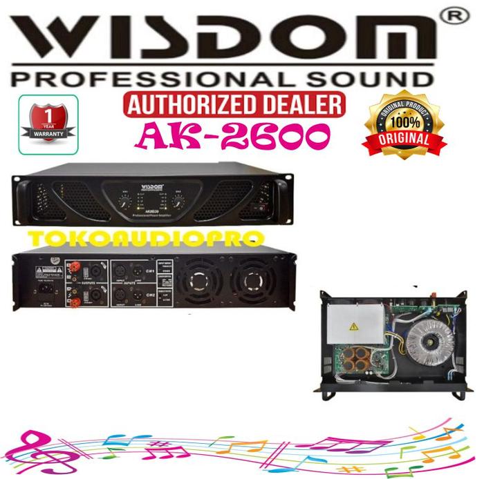 Jual Wisdom AK2600 2-Channel Power Amplifier Wisdom Ak-2600 - Jakarta Pusat - tokoaudiopro ...