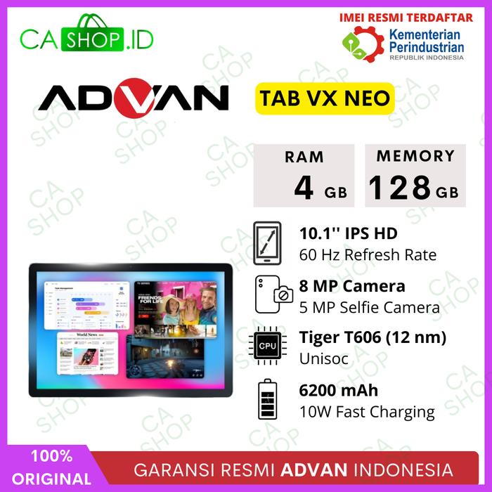 Promo Advan Tab VX Neo - 4GB 128GB (4/128) - Tablet 10" IPS Display 4G LTE - New Original ...
