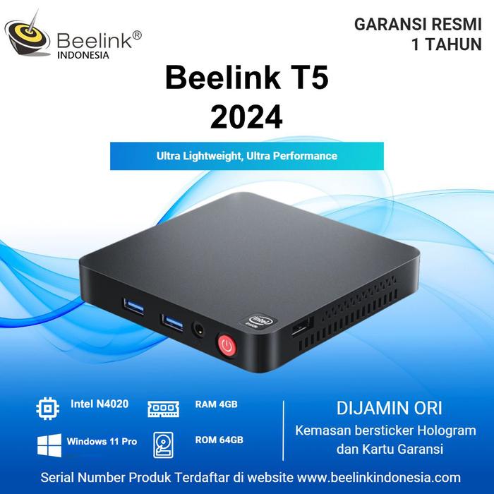 Jual Beelink T5 Intel N4020 4/64GB Dual HDMI WiFi Windows 11 Pro ...