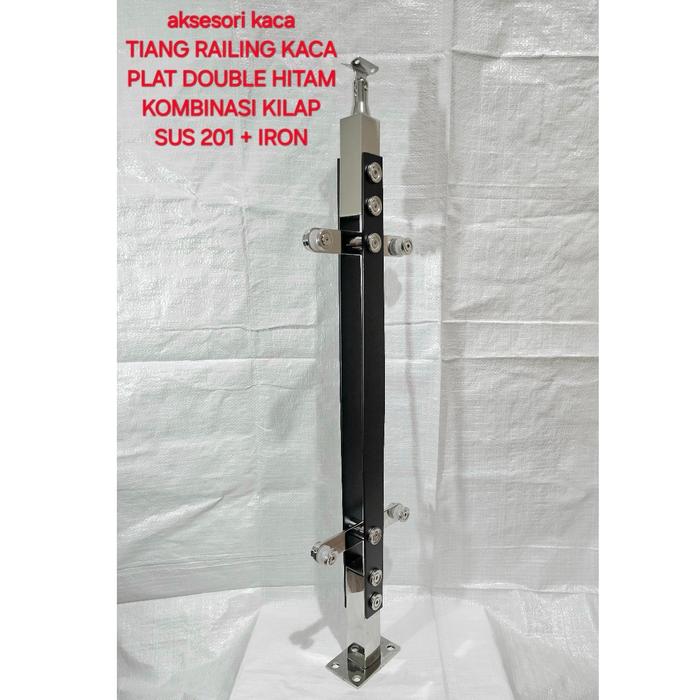 Jual TIANG RAILING DOUBLE PLAT HITAM / SUS 201 /KILAP / BLACK / MIRROR ...