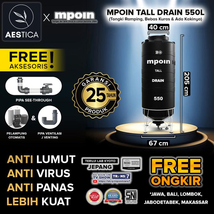 Jual Tangki Tandon Toren air MPOIN DRAIN 400L 600L 800L 1200L | ANTI ...