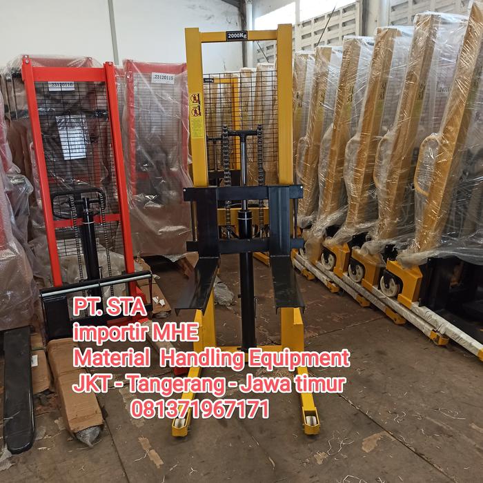 Jual hand stacker/ CTY-A 2 ton hand forklift x 1.6 meter / handlift car lift - Kota Tangerang ...