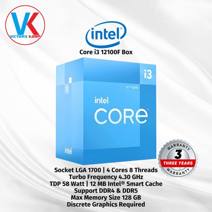 Jual Intel Core i3 12100F Box Garansi Resmi 3 Tahun - Kota Semarang ...