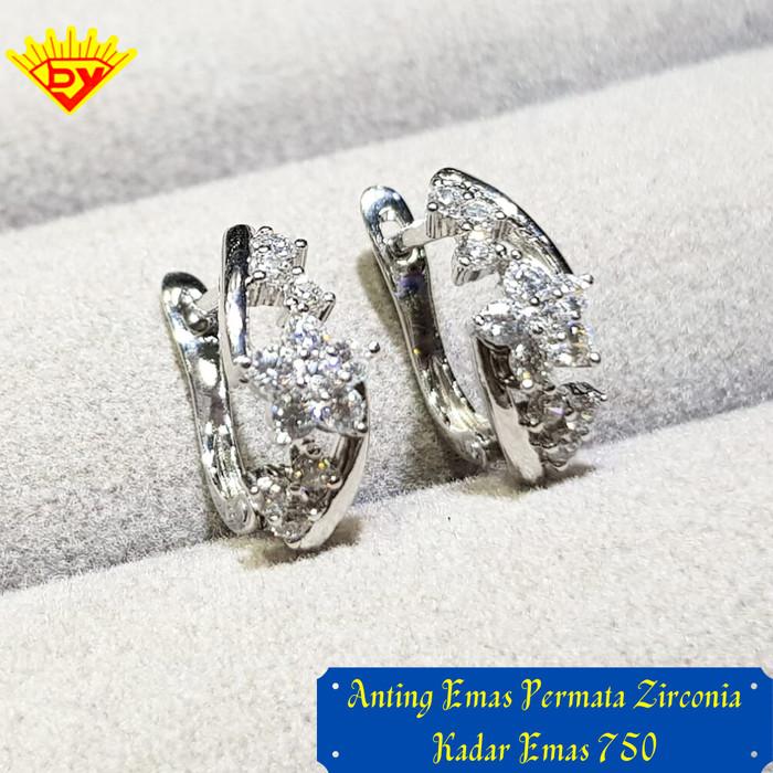 Jual Anting Emas Putih Permata Kadar Emas Putih 750 - Jakarta Pusat ...