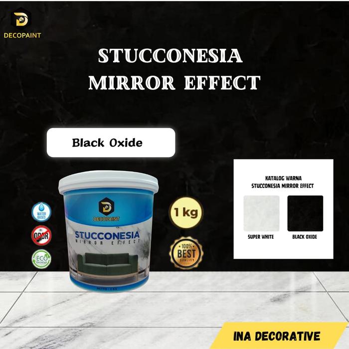 Promo 1Kg Cat Stucco Motif Marmer | Stucconesia Mirror Effect - Black Oxide - Jakarta Timur ...