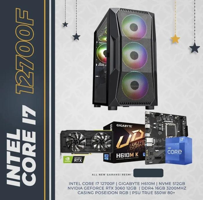 Jual RAKITAN PC EDITING DAN REDNER INTEL CORE I7 12700F - VGA RTX 3060 12GB - RAM DDR4 16GB ...