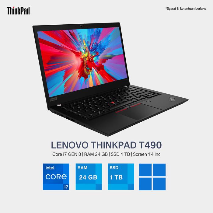 Jual LENOVO THINKPAD T490 | i5 GEN 8 | RAM 16 GB | SSD 512 GB | LAYAR ...